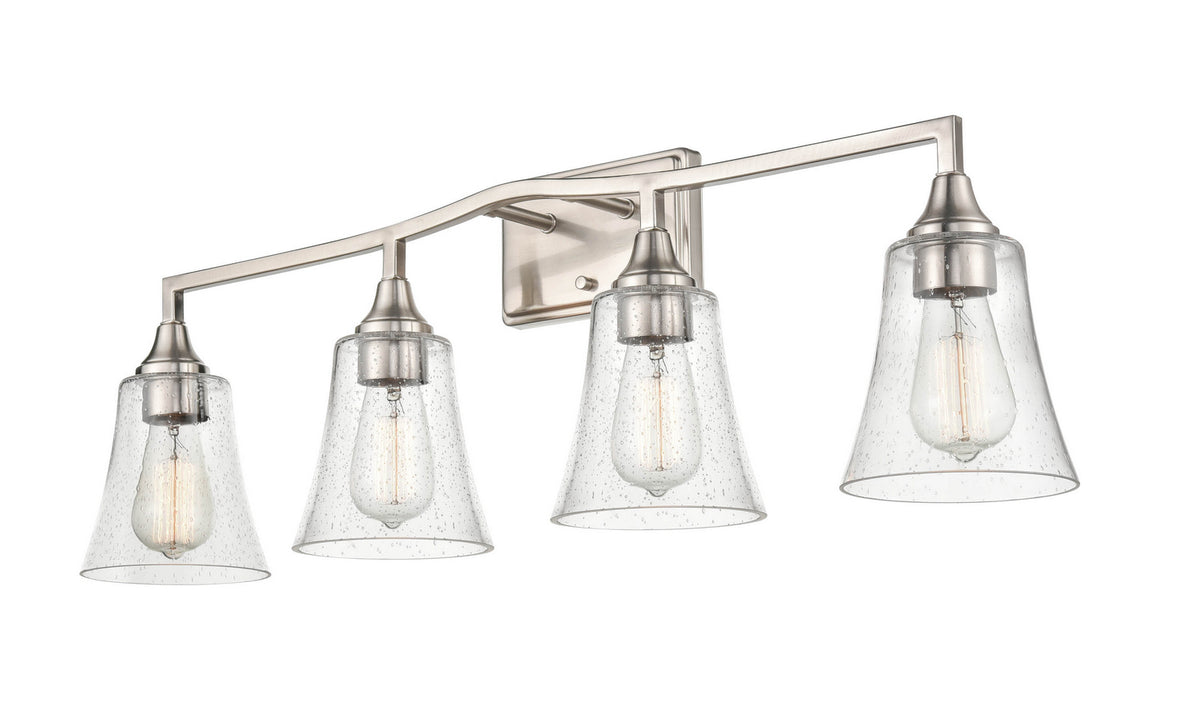 Millennium 2104-BN Caily Four Light Vanity, Brushed Nickel ...