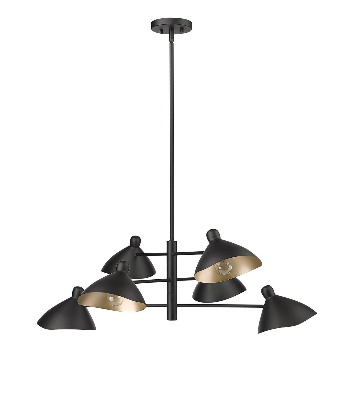 Millennium 12806-MB Warhol Six Light Chandelier, Matte Black ...