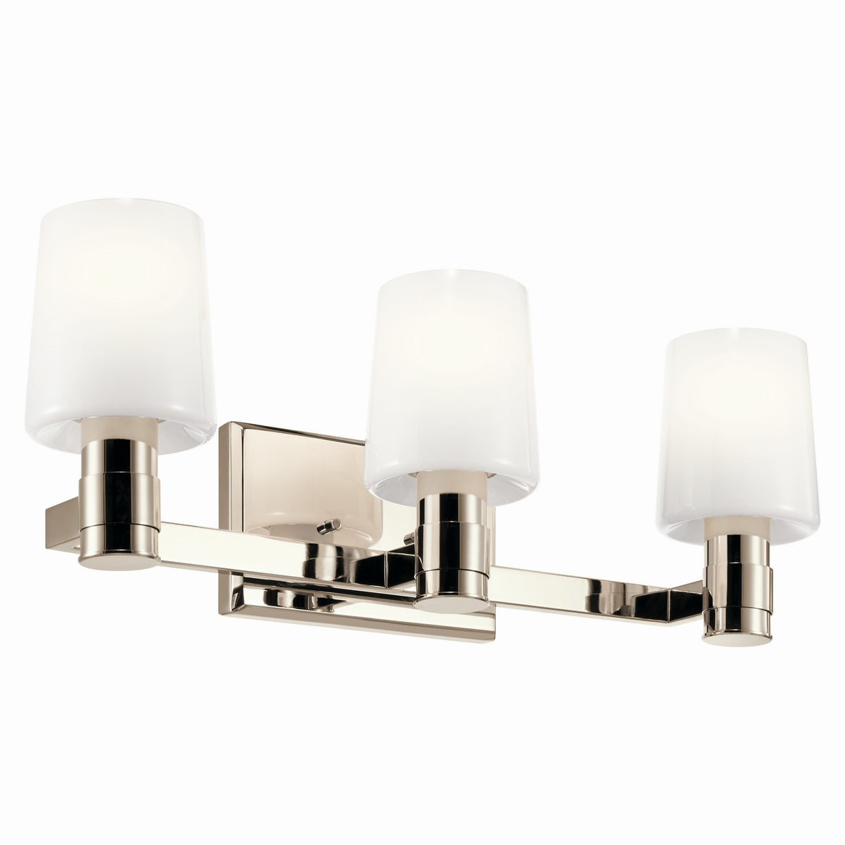 Kichler 55176PN Three Light Vanity, Polished Nickel — ShoppersLighting