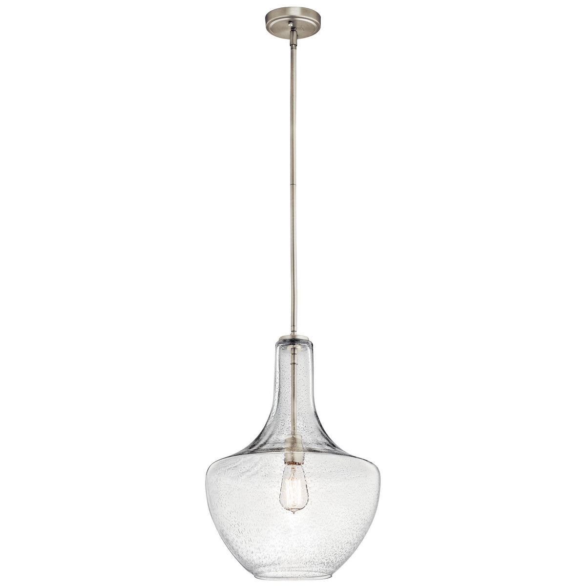 Kichler 42046NICS One Light Pendant, Brushed Nickel — ShoppersLighting